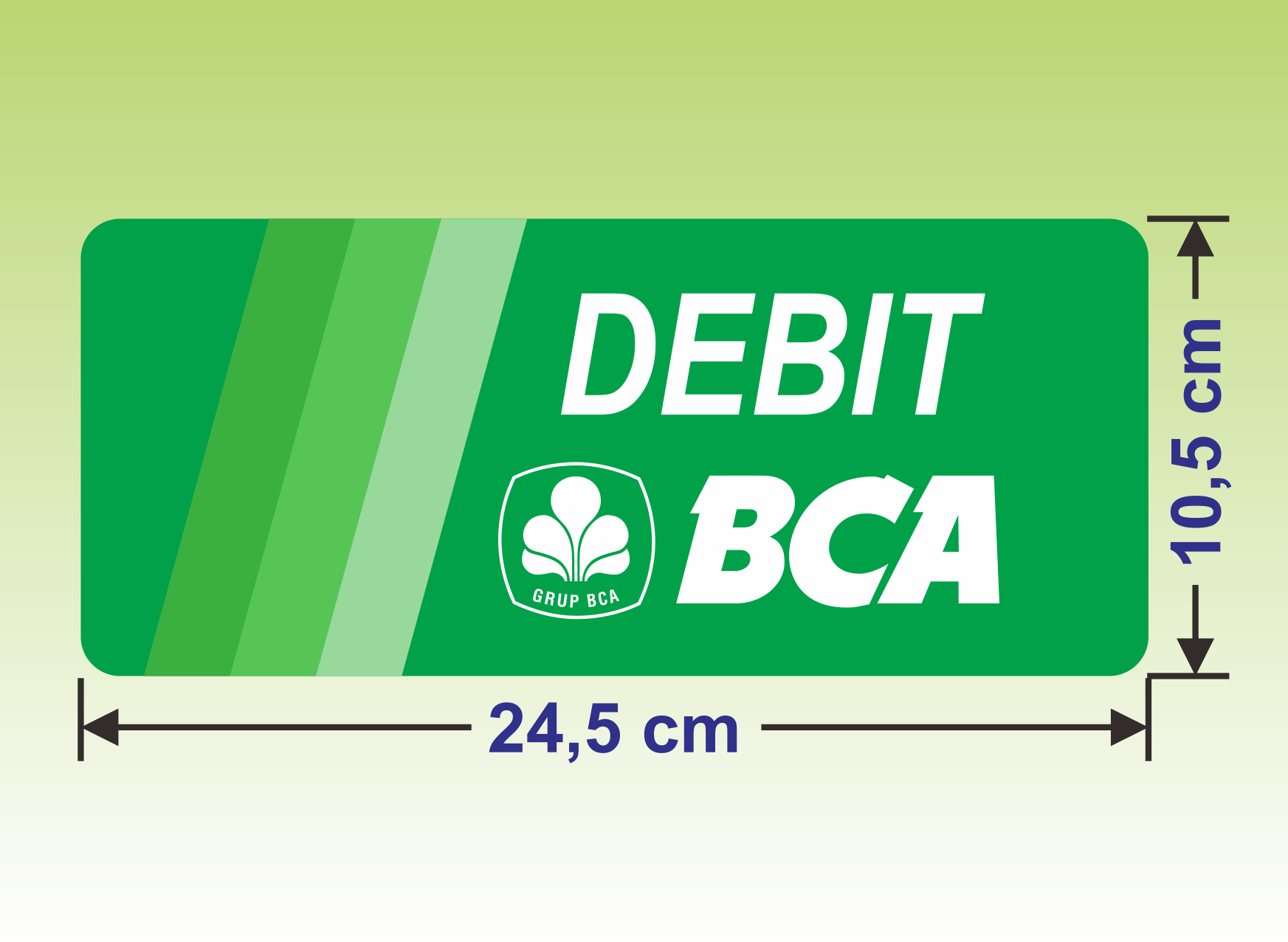 Wall Sticker Debit BCA Pembayaran Digital Non Tunai Cashless Dinding ...