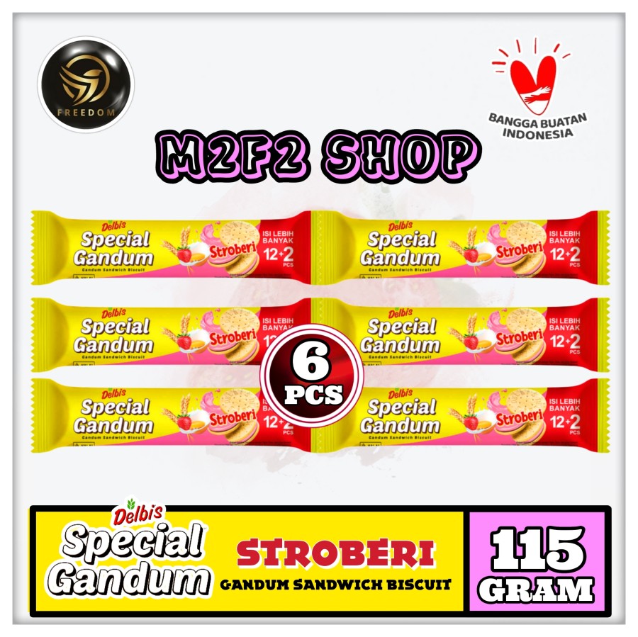 Delbis Biskuit Special Gandum Sandwich Rasa Stroberi - 115 gr | Lazada ...