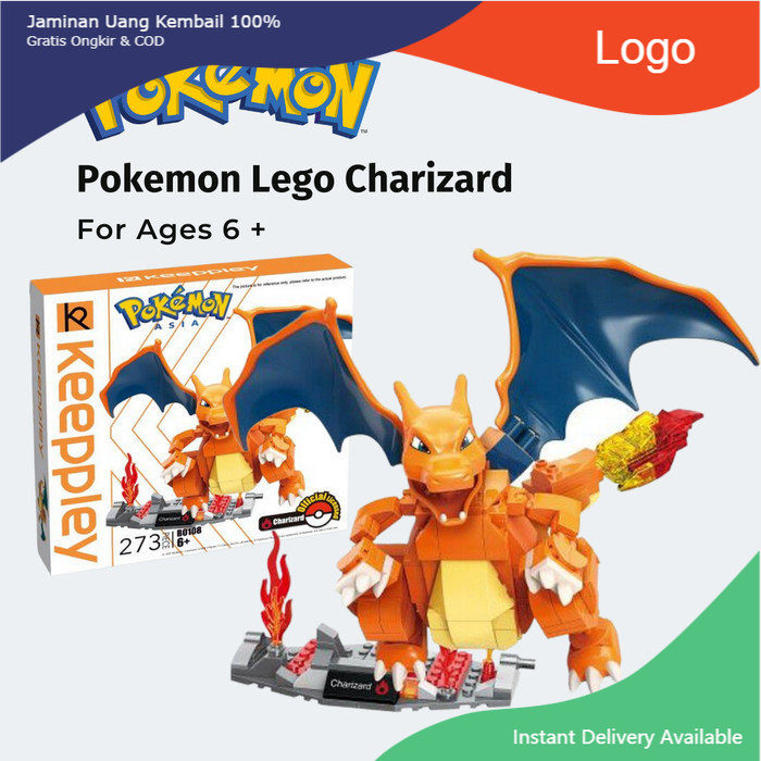Mainan Anak Pokemon Lego Brick Charizard Figure Set Keeppley - Dus ...