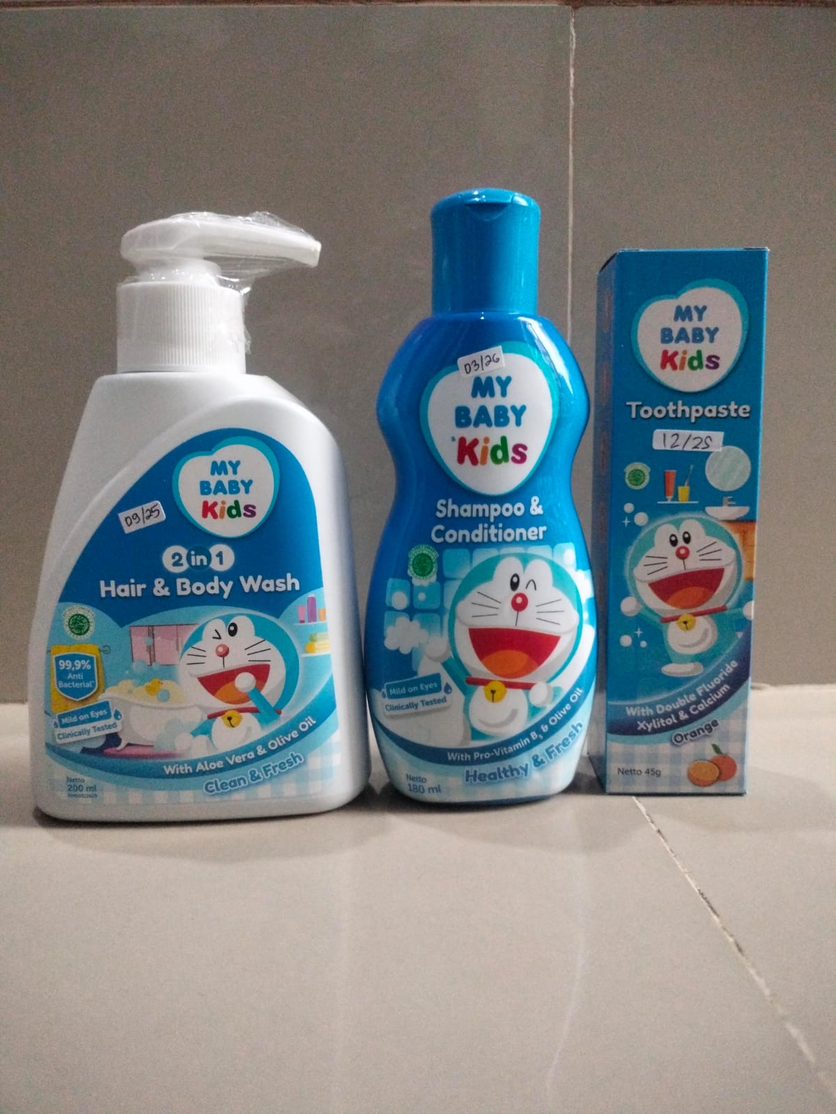 Paket Perlengkapan Mandi Anak My Baby Kids Doraemon Series varian Blue ...