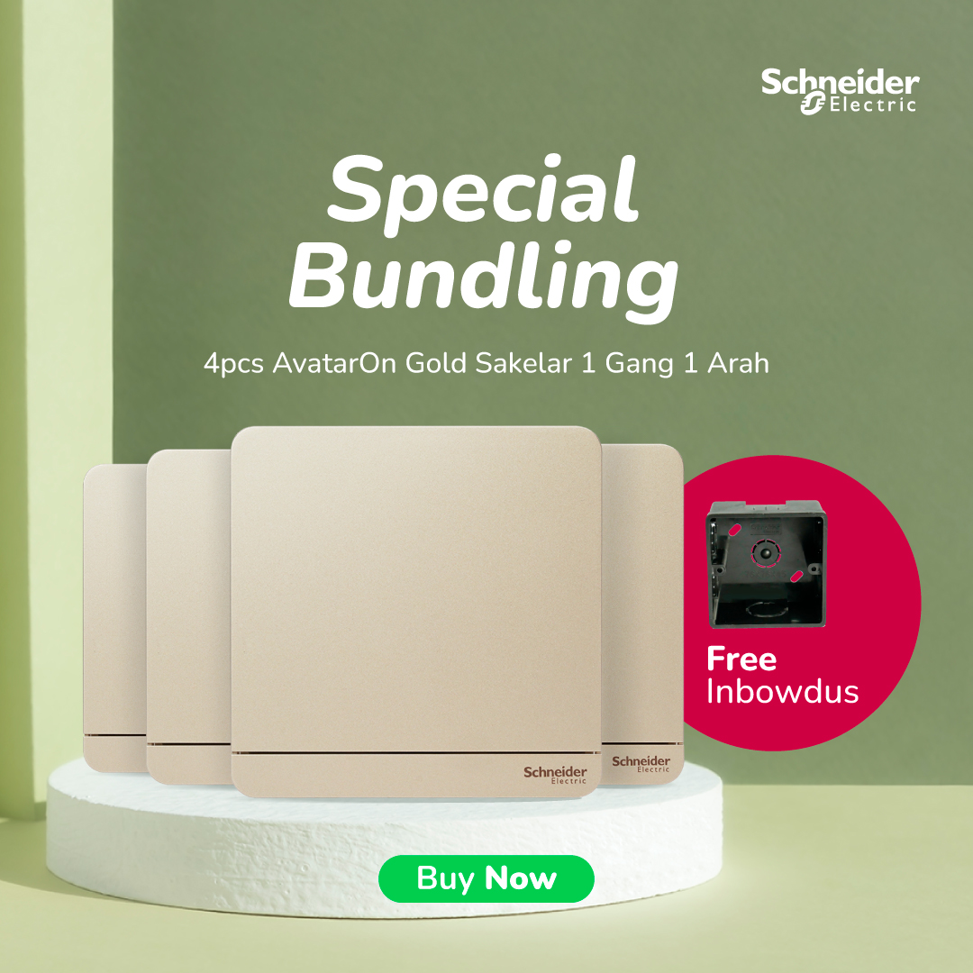 Bundle Schneider Electric Avataron Saklar Gold 1G 1A (free inbowdus ...