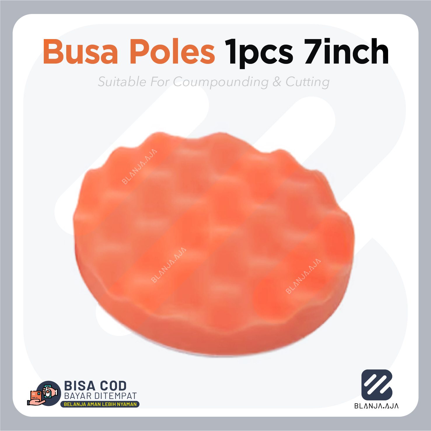 Busa Spon Pad Alat Poles Body Mobil 7inch 180mm Coumpound Polish Wax ...