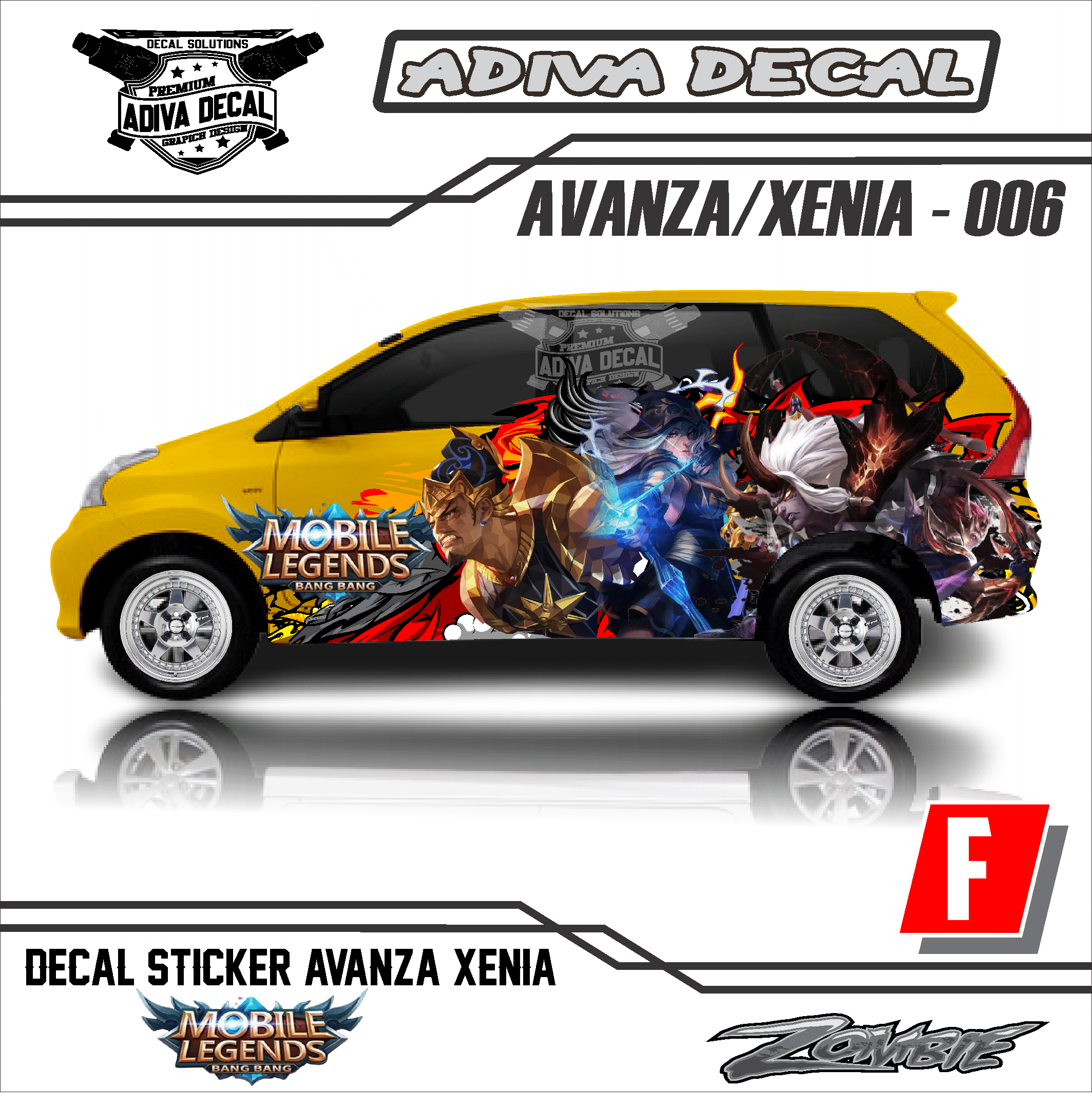 Sticker Decal Mobil Avanza Xenia Motif MOBILE LEGEND - Striping mobil ...