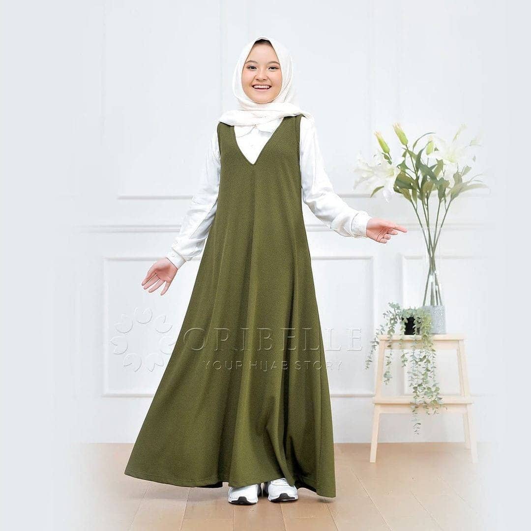 GAMIS ANAK TANGGUNG ZEELA KIDS INNER + OVERALL 10 - 13 TAHUN MANGOCRAPE ...