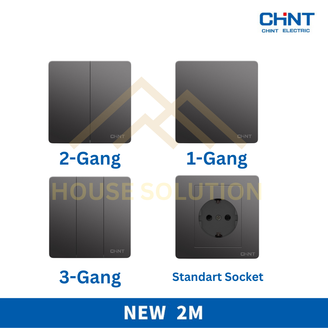 CHINT NEW2M - GRAY BLACK SERIES - 1 gang - 2 gang - 3 gang - standart ...