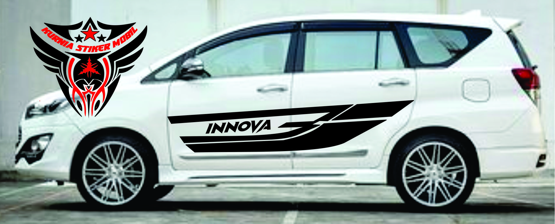STIKER INNOVA STICKER MOBIL TOYOTA INNOVA REBORN CUSTOM TEXT BISA ...