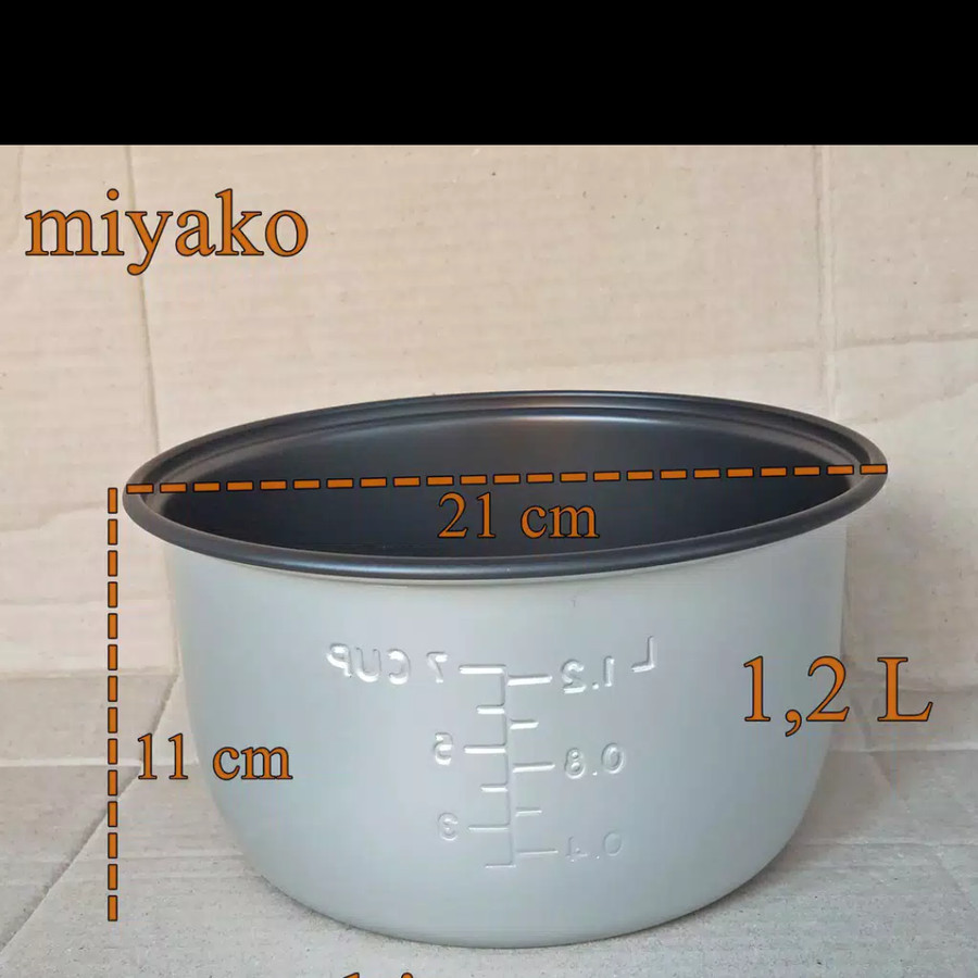 Panci Rice Cooker Miyako 1,2 Liter Magic Com Mcm 612 bahan Teflon ...