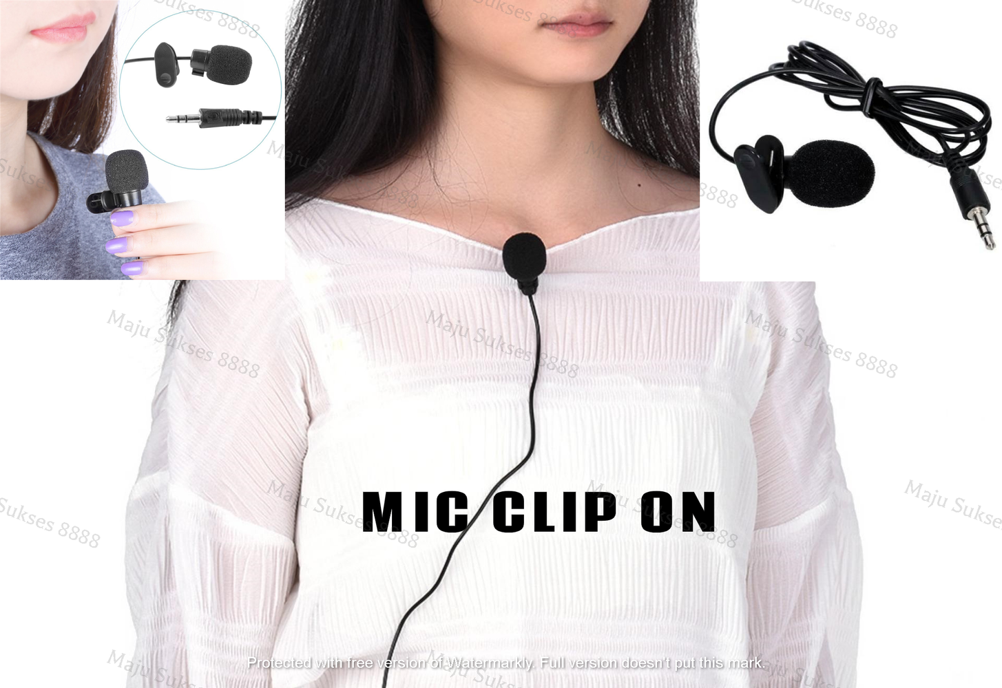 Mic Clip On - Microphone Clip On 3.5mm - Mic Jepit - Mik Jepit - Mic ...