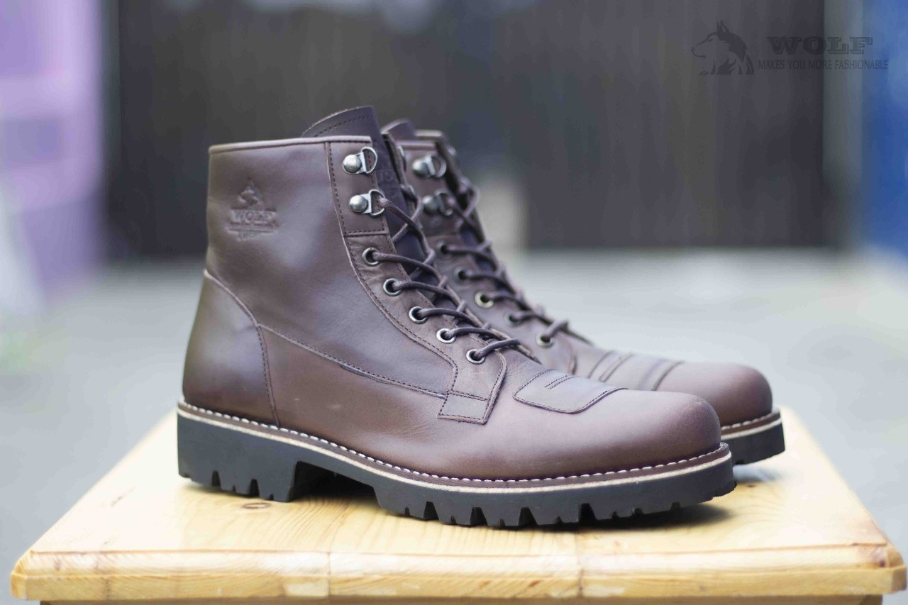 Sepatu Boot Pria Kulit Asli Wolf Mastiff Hitam Original Sepatu Safety ...