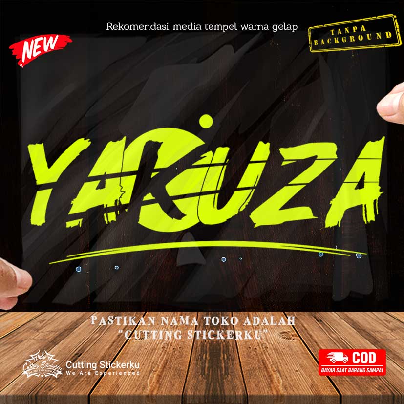 Cutting Stiker Yakuza Variasi Motor Mobil Sticker Nyala Visor Body Kaca ...