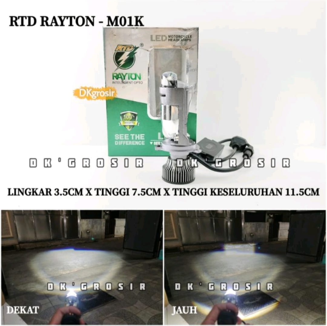 Lampu utama Led RTD M01K Mini Projector H4 cut off motor mobil Lampu depan jauh dekat Oiginal ...