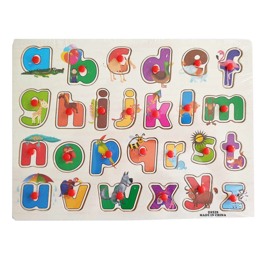 MOMO Puzzle Edukasi Kayu Alphabet - ABC mainan kayu - wooden ABC ...