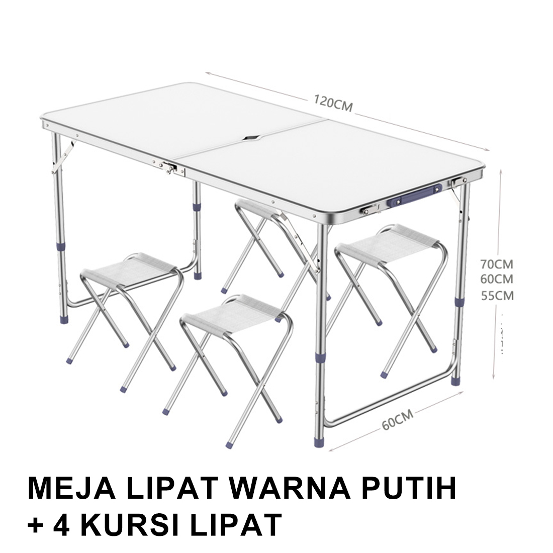 Meja Lipat Aluminium 120CM Meja Camping Outdoor Meja Koper Portabel ...