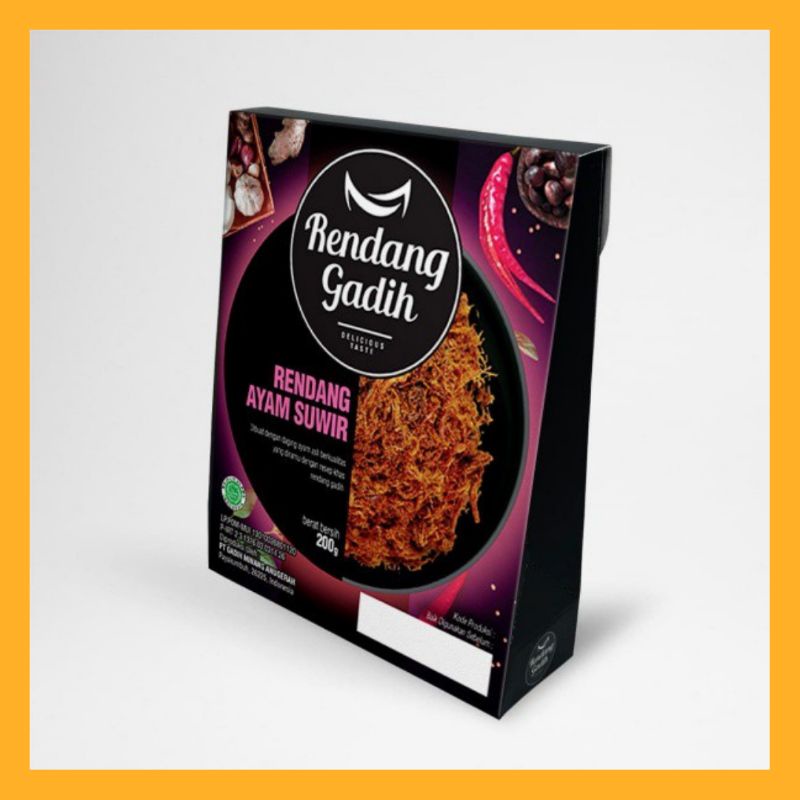 Rendang Ayam Suir - Rendang Gadih Makanan Siap Saji Khas Minang Asli ...