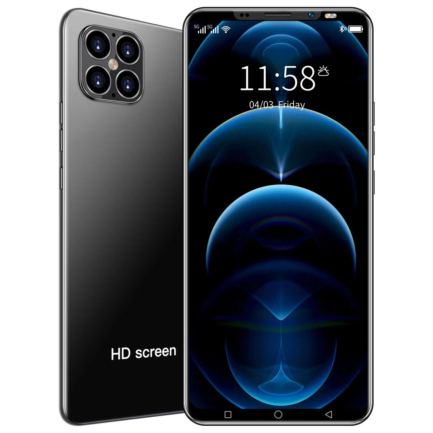 สมาร์ทโฟน Ip12 Pro,หน้าจอ Hd 5.1นิ้วมัลติฟังก์ชันปลดล็อกด้วยลายนิ้วมือ ...