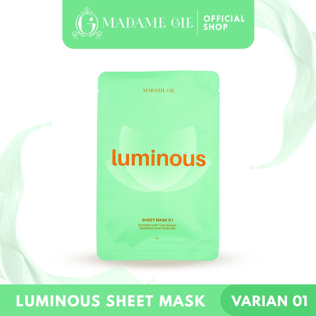 MADAME GIE LUMINOUS SHEET MASK - SKINCARE MASKER WAJAH | Lazada Indonesia