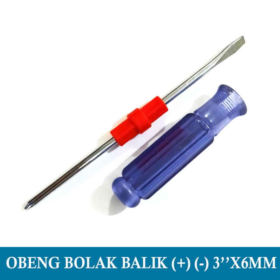 Obeng Bolak Balik 3 Inch Transparan Plastik Ada Magnet 2 way | Lazada Indonesia