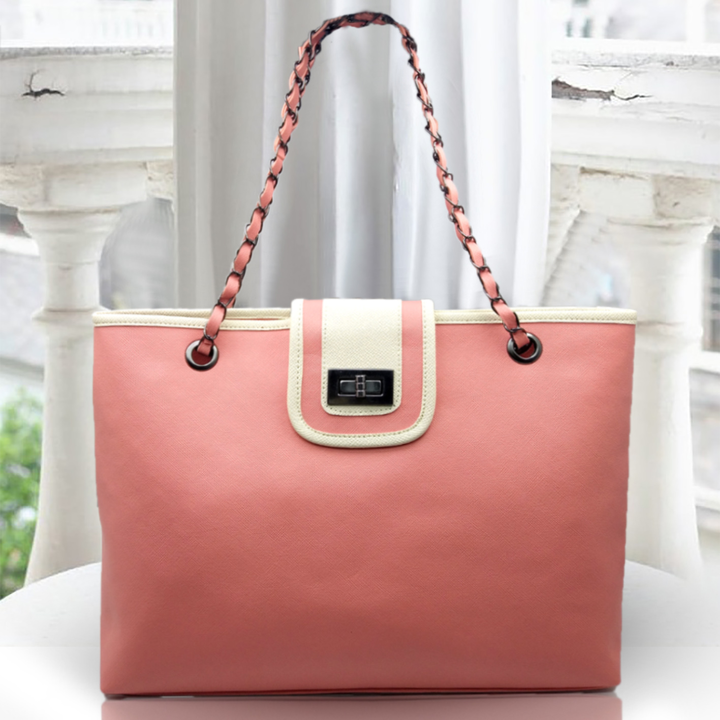 Tas Totebag Wanita Kekinian Tali Rantai Import Ukuran Besar Tas 2023 Model Cwe Baru Viral ...