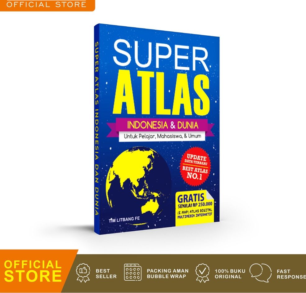 [BISA COD] BUKU ATLAS ORIGINAL TERBARU 2022 - BUKU SUPER ATLAS ...