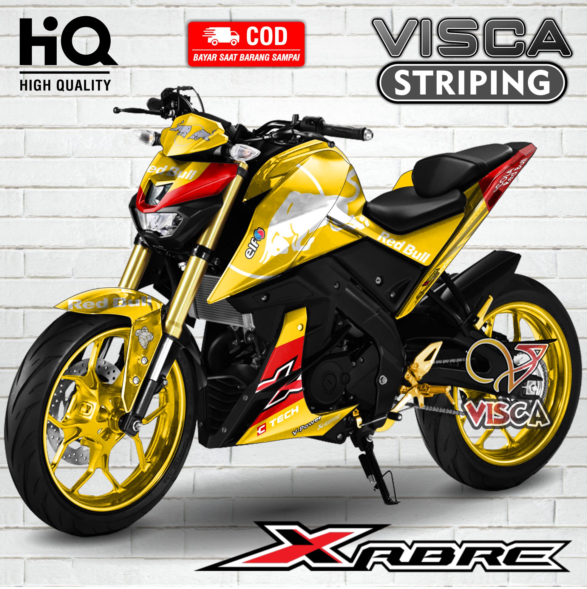 Stiker Striping Yamaha Xabre Full Body Variasi Red Bull Torro | Lazada ...