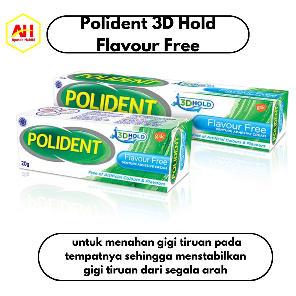 Polident 3D Hold Flavour Free | Lazada Indonesia