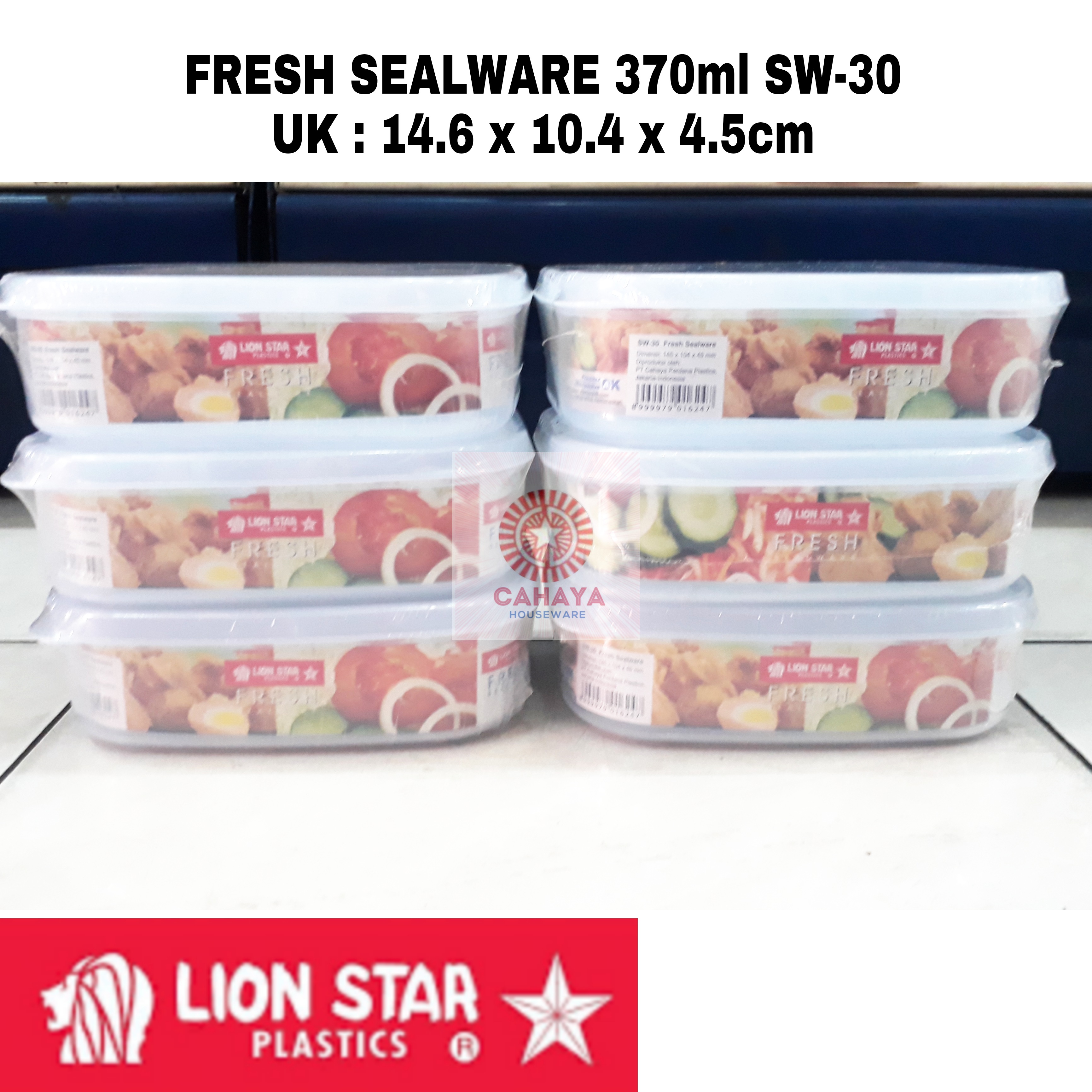 Fresh Sealware (370ml) SW-30 LION STAR/ Kotak Makan 2 Sekat/ Box Makan/ LUNCH BOX BPA FREE ...