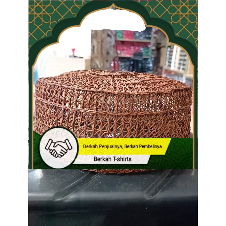Peci Rotan Kalimantan / Peci Rotan / Peci Akar Rotan /Kopiah / songko ...