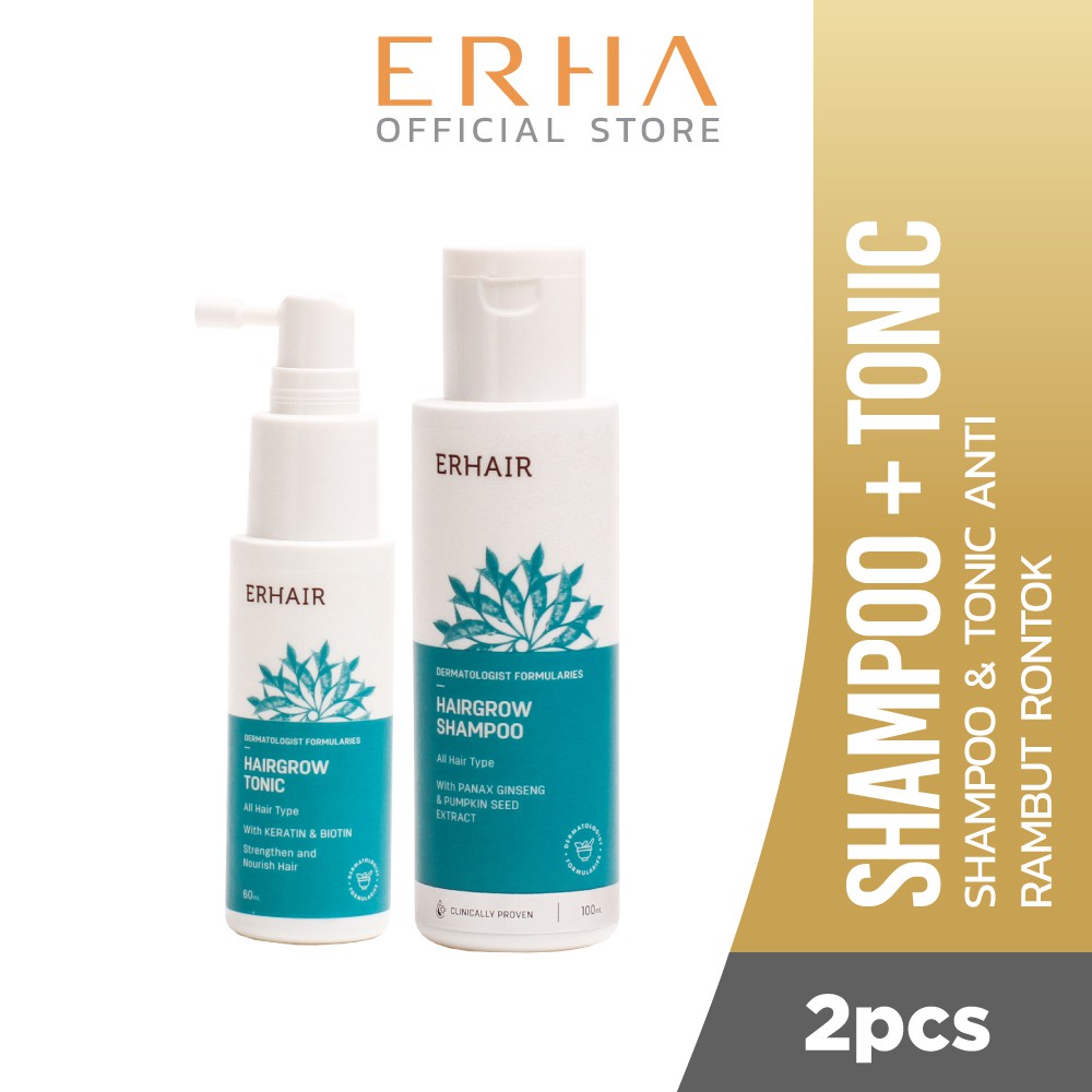 Erha VP Hairgrow Shampoo 100ml & Hair Loss Tonic - Sampo & Tonic Rambut ...