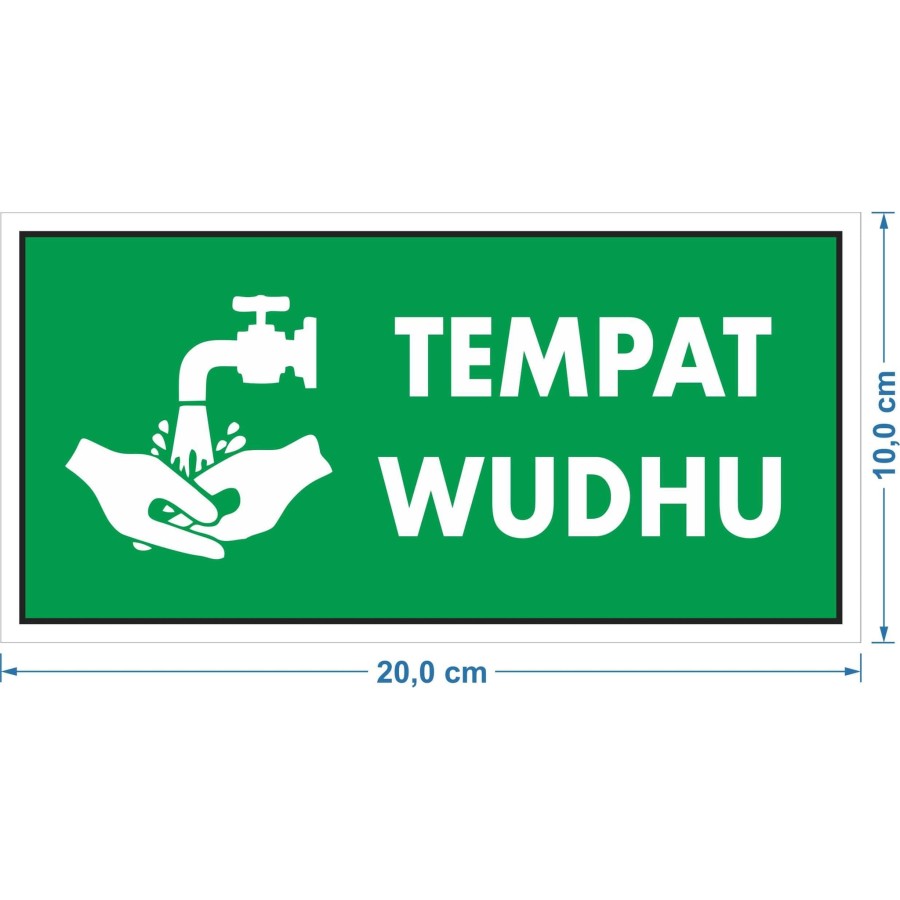 STIKER TEMPAT WUDHU 20X10CM | Lazada Indonesia