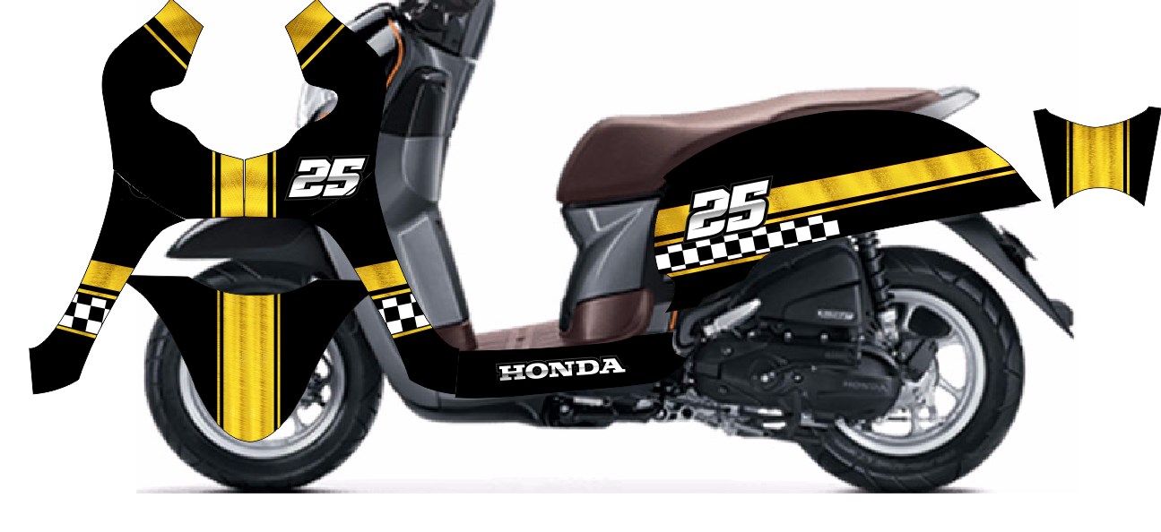 DECAL STIKER HONDA SCOOPY FI MOTIF RACING KEREN DEKAL STIRIPING STICKER ...