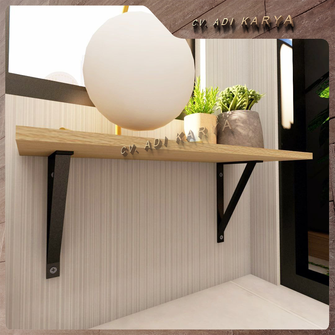 Rak Besi Siku Rak Dinding Minimalis Gantung Tempel Tembok - 25cm ...