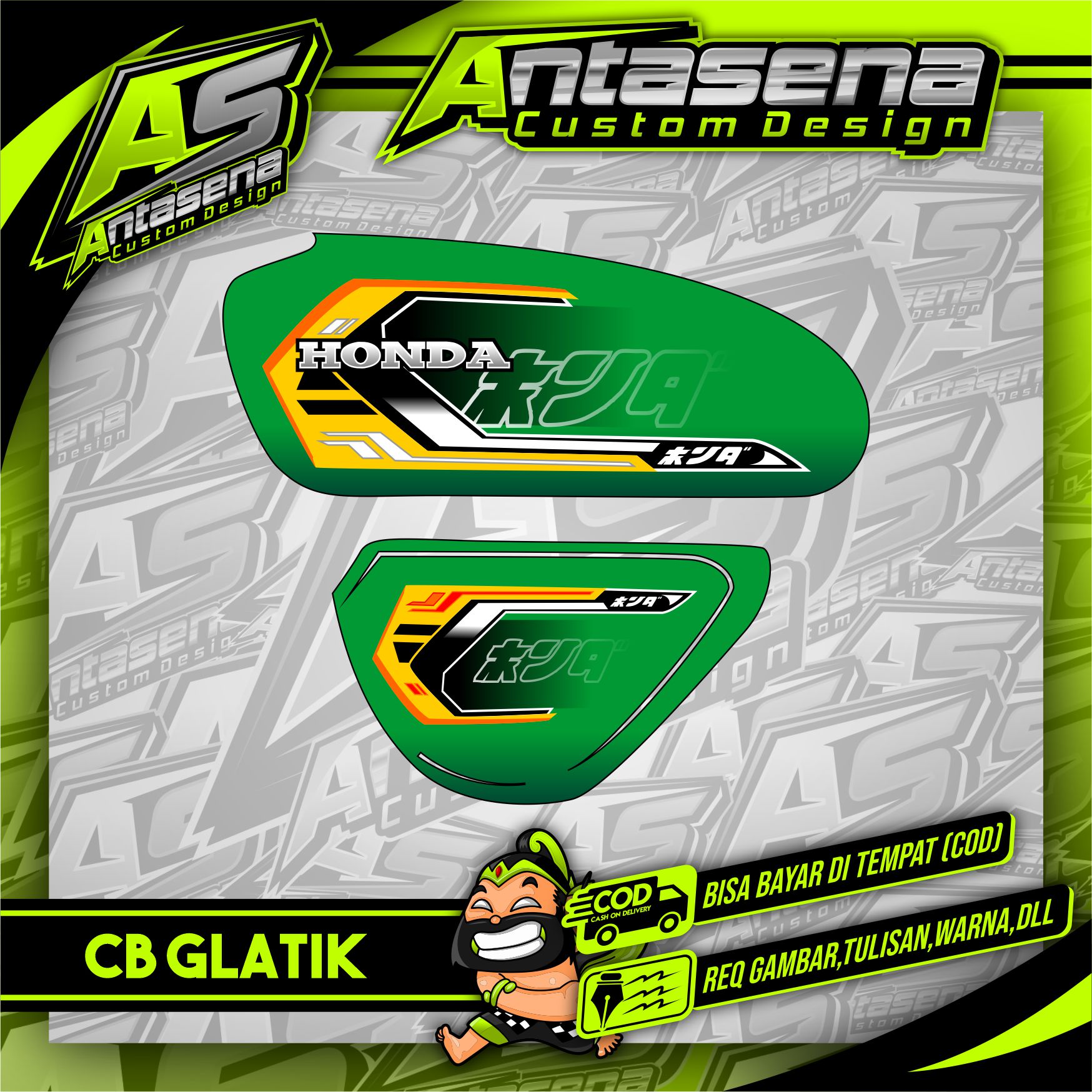 STRIPING CB 100 HEREX RACING STIKER MOTOR VARIASI HONDA CB 100 CB ...