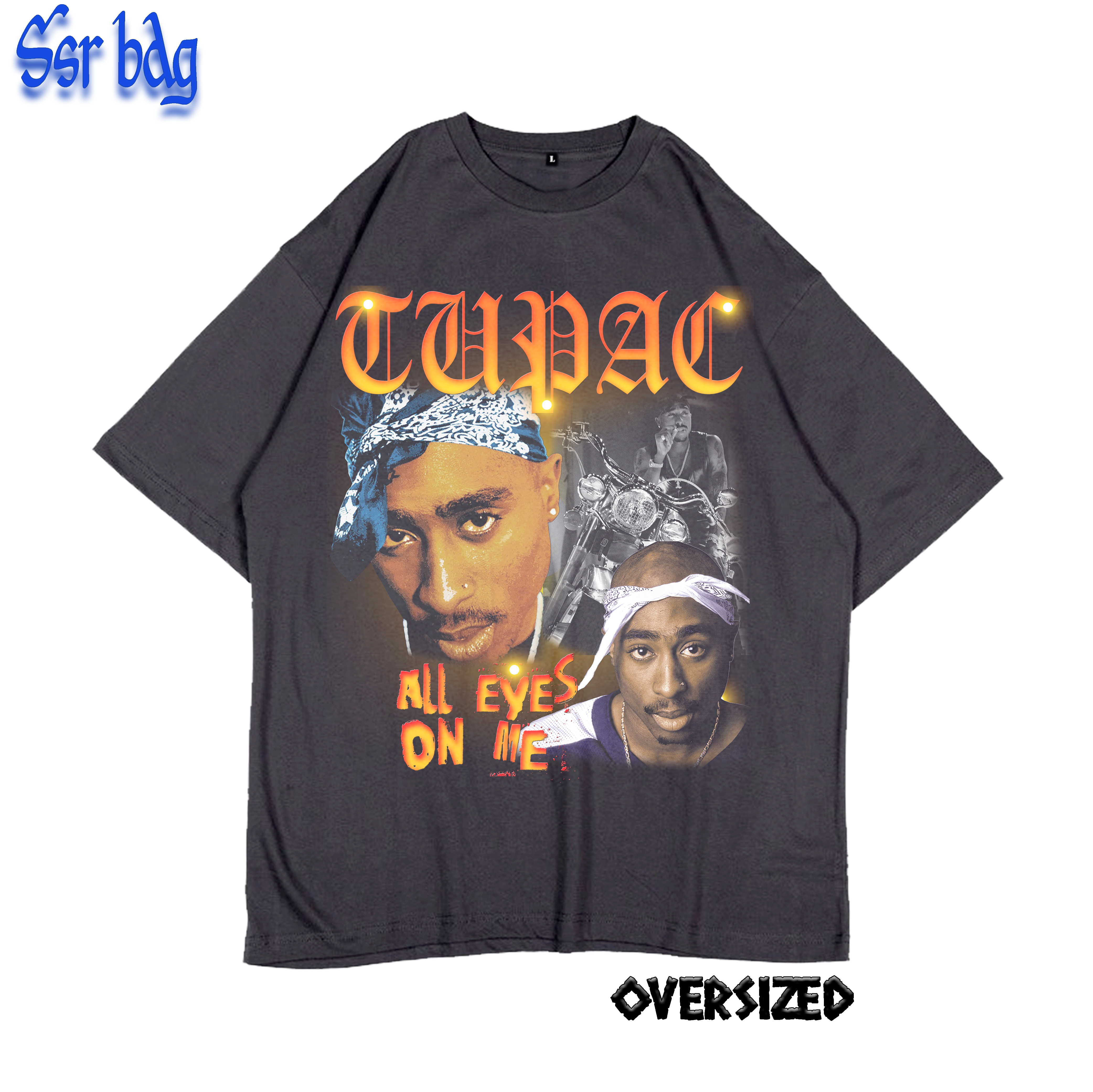 Kaos vintage Tupac 2pac all eyes on me Oversized t shirt | Lazada Indonesia