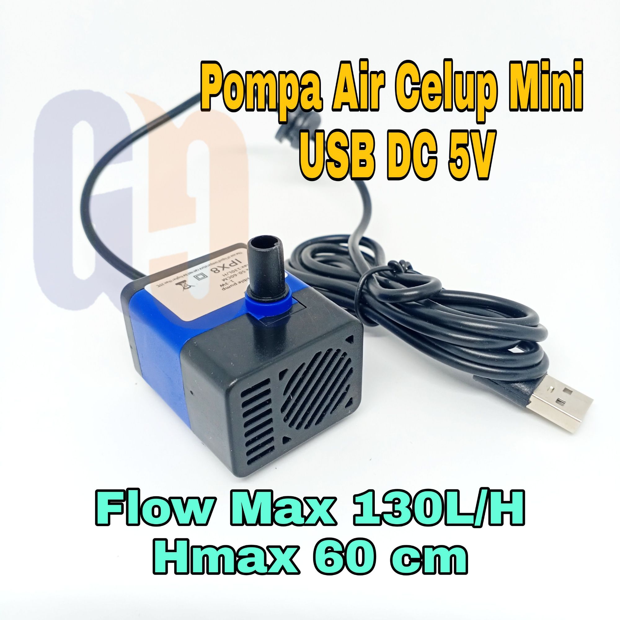 pompa air celup mini IPX8A blue DC 5V 1-3W | Lazada Indonesia