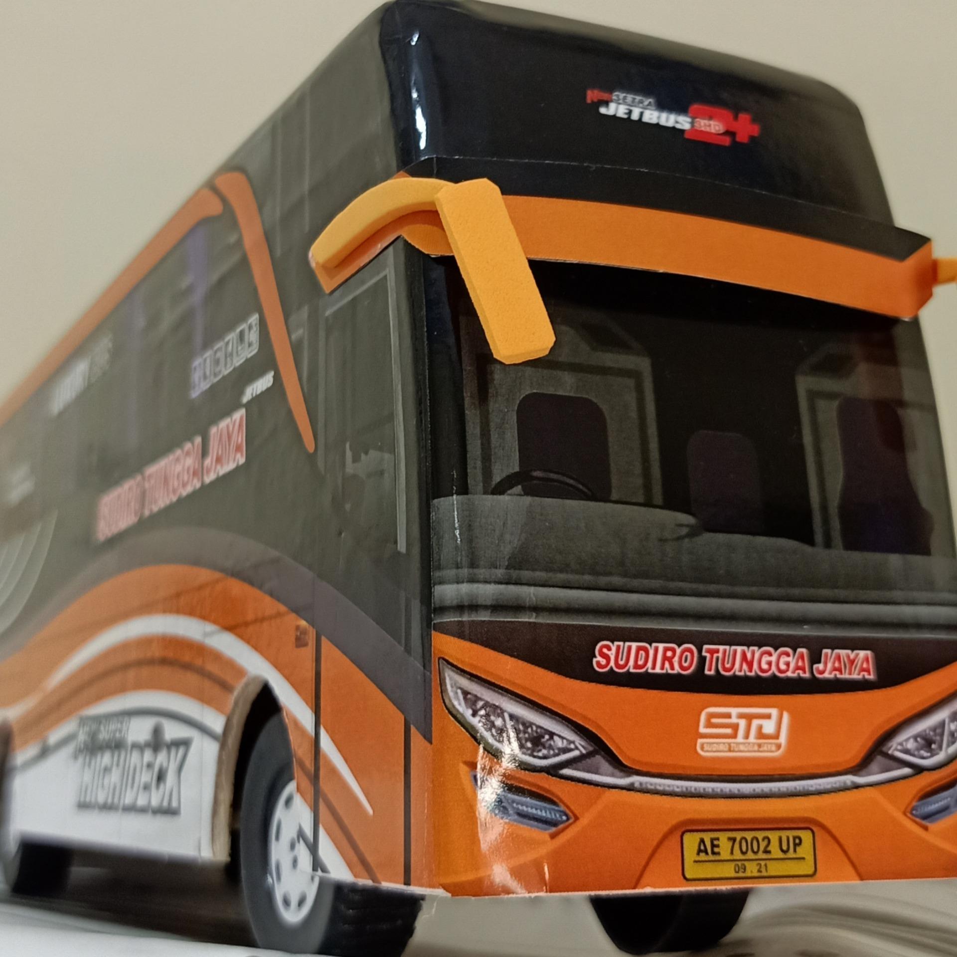 Miniatur Bus bis mainan bus bis sudiro tunggal jaya STJ orange | Lazada ...