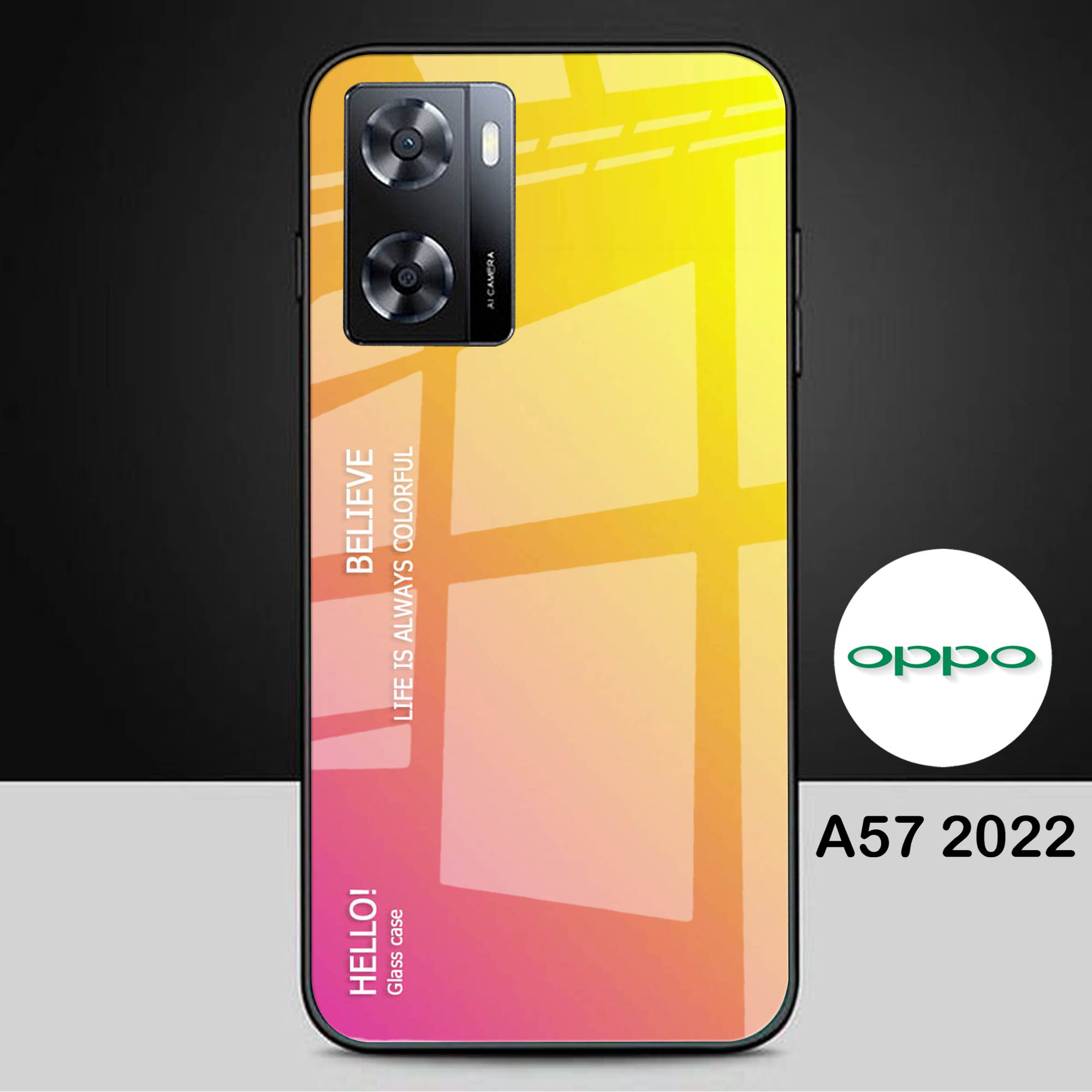 SoftCase Glass Kaca - Oppo A57 2022 - [ A27 ] - Pelindung Handphone ...