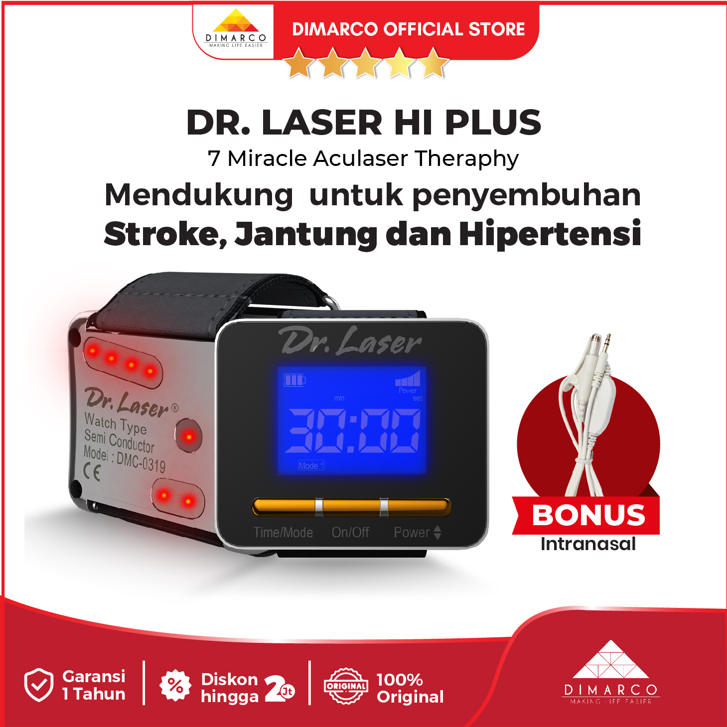 Dr. Laser HI PLUS+ INTRANASAL KIT jam laser kesehatan Original DIMARCO | Lazada Indonesia