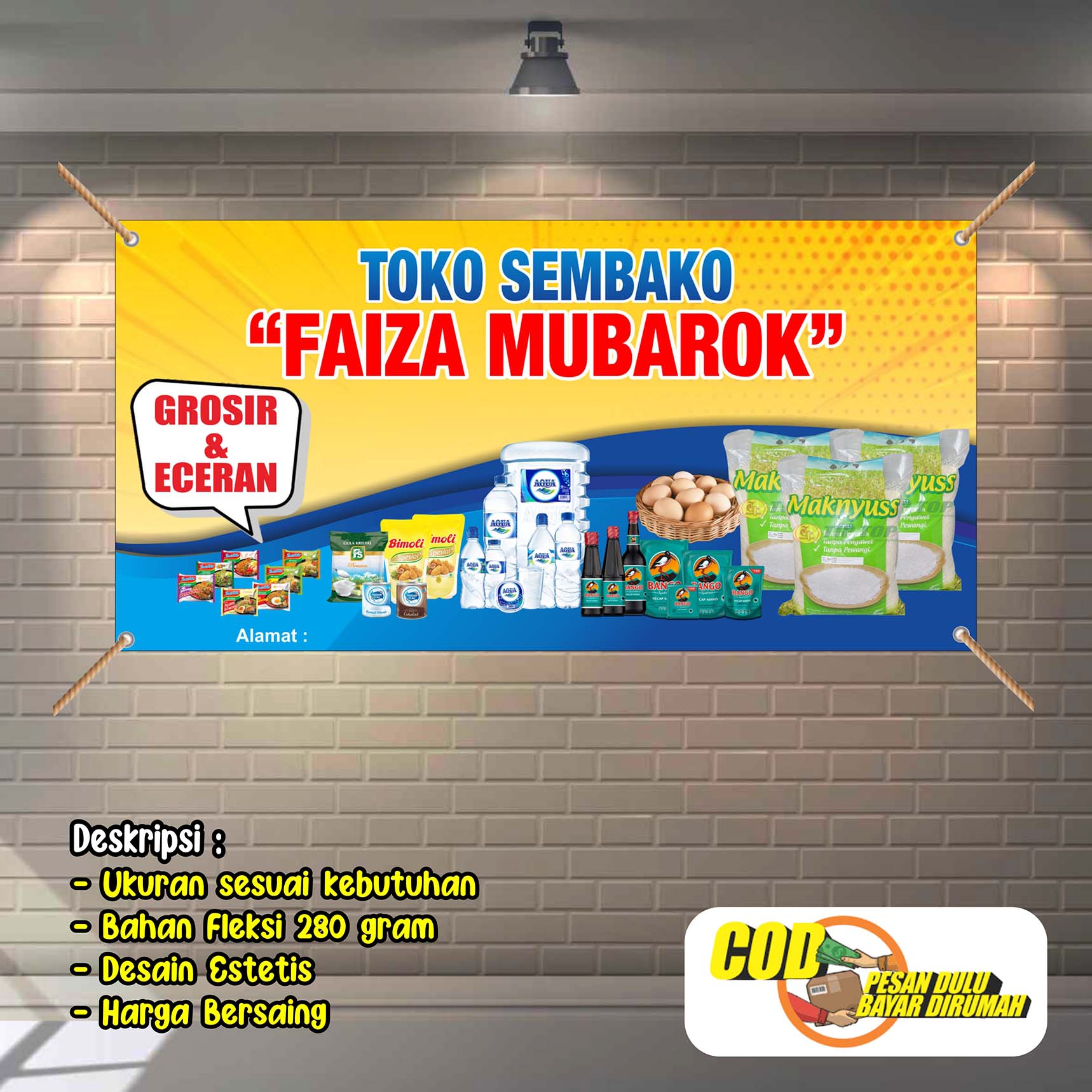 spanduk banner toko sembako murah | Lazada Indonesia