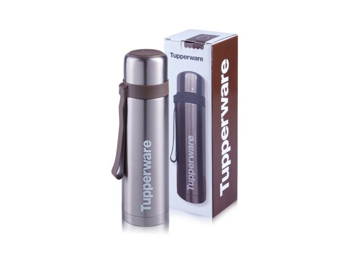 DUA TUP PINK AND CHOCOLATE TUPPERWARE / TERMOS PANAS / BOTOL MINUM ...