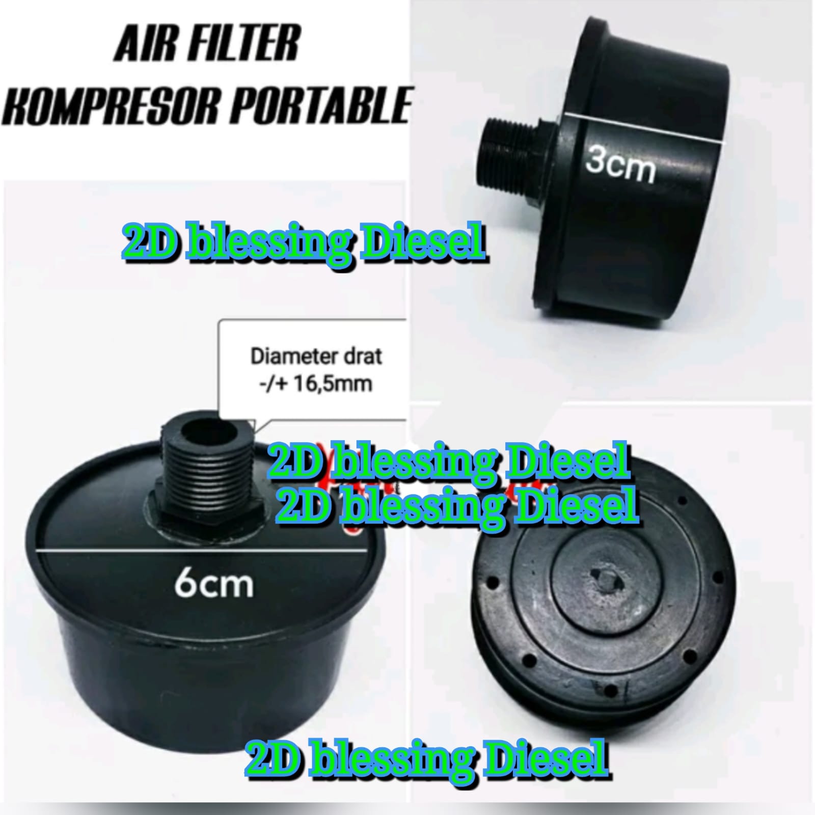 Filter Saringan Udara Hawa Mesin Kompressor Portable 0.75Hp Lakoni ...