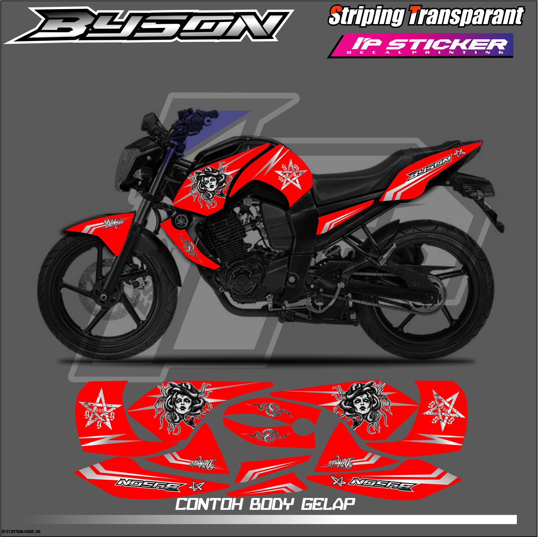 BYSON (COD) STIKER STRIPING MOTOR YAMAHA BYSON - STIKER MOTOR DESAIN ...