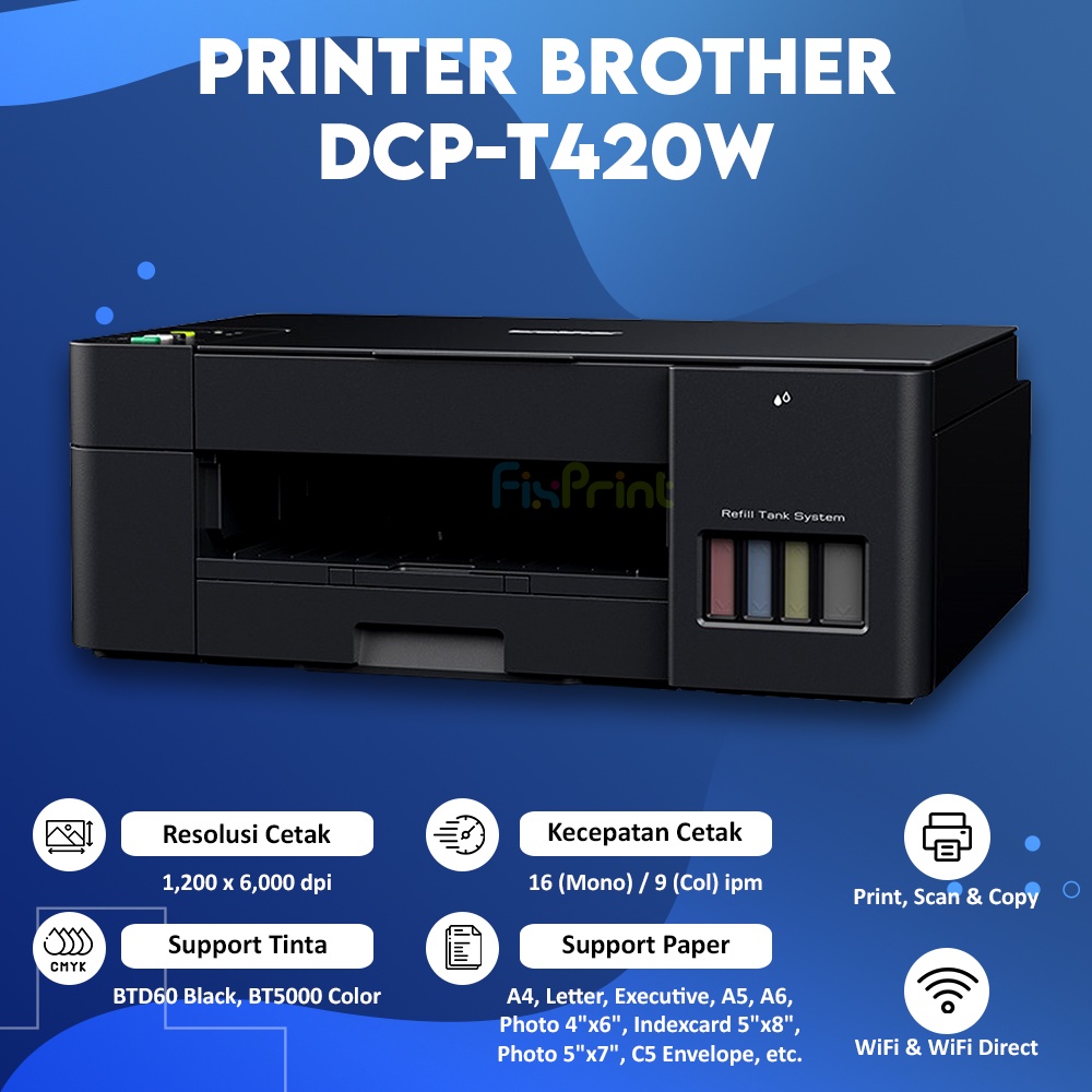 Printer Brother T220 T420w T520w T720dw New Printer Print Scan Copy ...