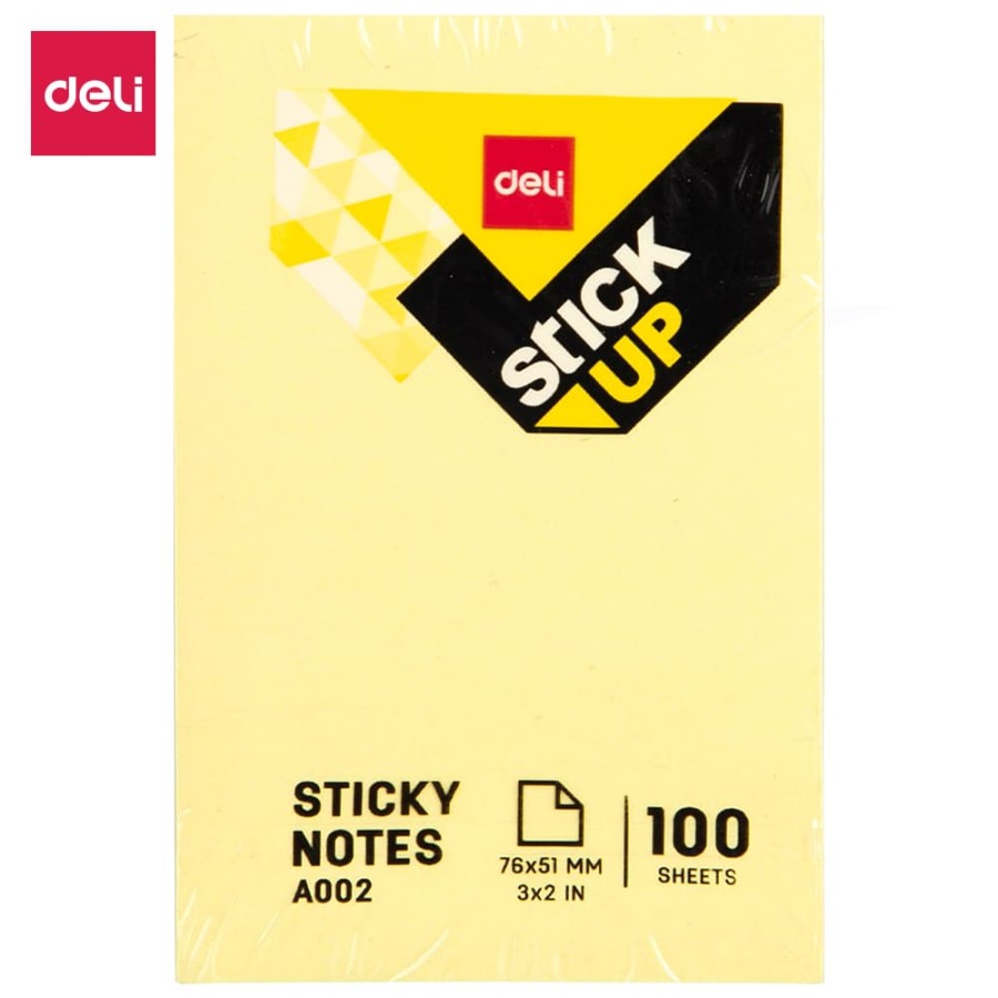 DELI Sticky Notes A002 Memo Index Pembatas Buku 3x2" Isi 100 Lembar ...