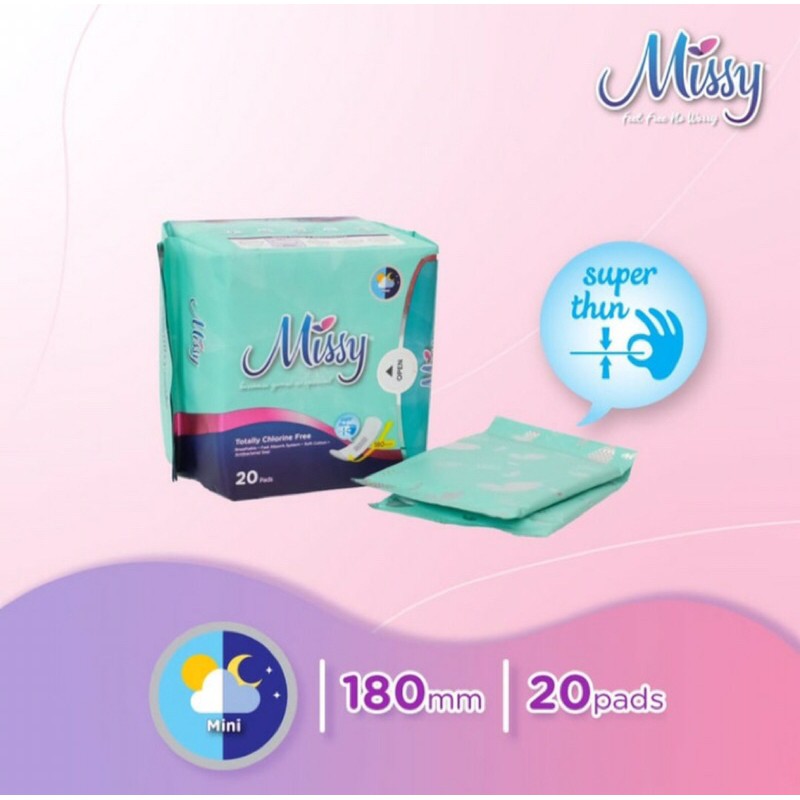 Pembalut Missy mini/Pembalut wanita/ Missy Mini 20 Pads | Pembalut Mini ... Pembalut Missy mini/Pembalut wanita/ Missy Mini 20 Pads | Pembalut Mini ...