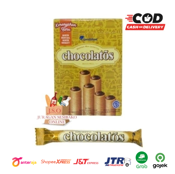 GERY CHOCOLATOS Roll Gery Salut Saluut 1 box 24 pcs Coklat Coconut Roll ...