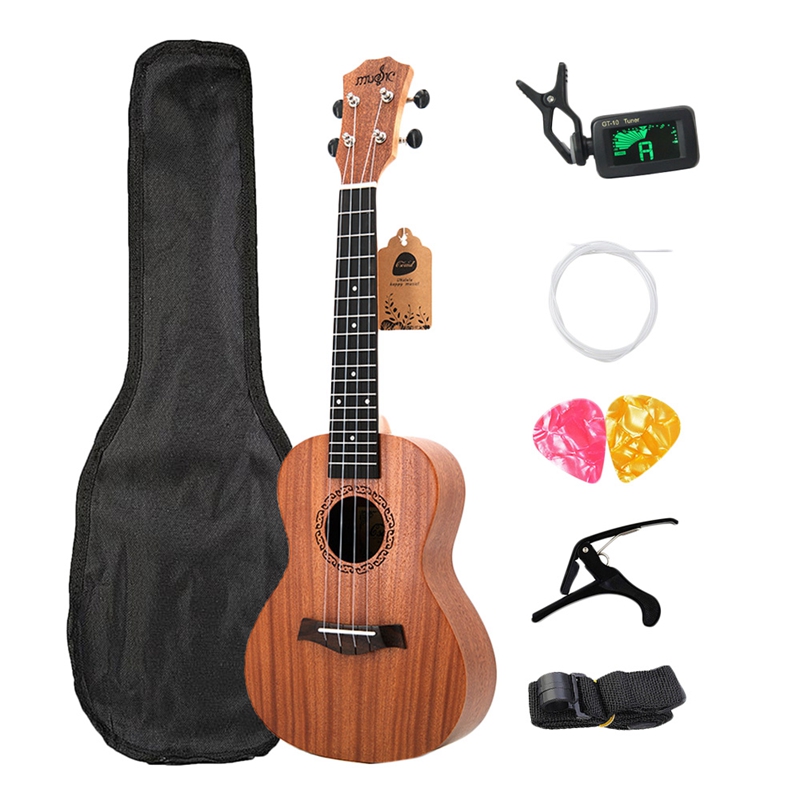 Concert Ukulele Kits 23 Inch Rosewood 4 Strings Hawaiian Mini Guitar ...