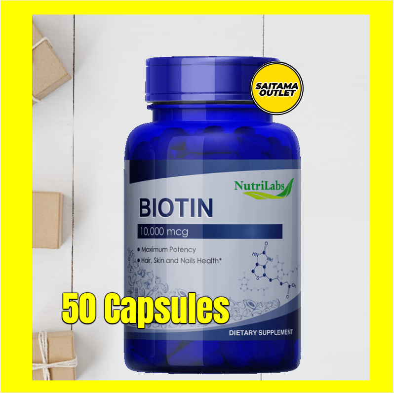 NUTRILABS BIOTIN 10.000 Mcg isi 100 & 50 Vitamin rambut kulit dan kuku | Lazada Indonesia