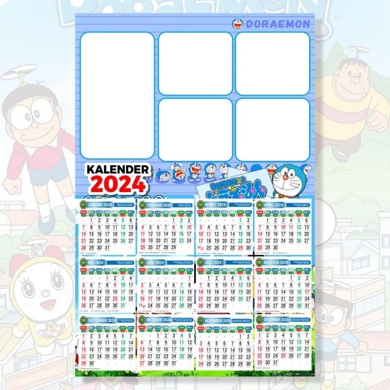 KALENDER CUSTOM 2024/KALENDER TEMA DORAEMON/KALENDER CUSTOM ...