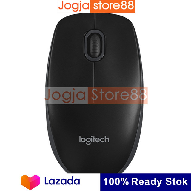 Mouse USB Optik Logitech B100 | Bentuk Profil Nyaman 800 Dpi - Black ...
