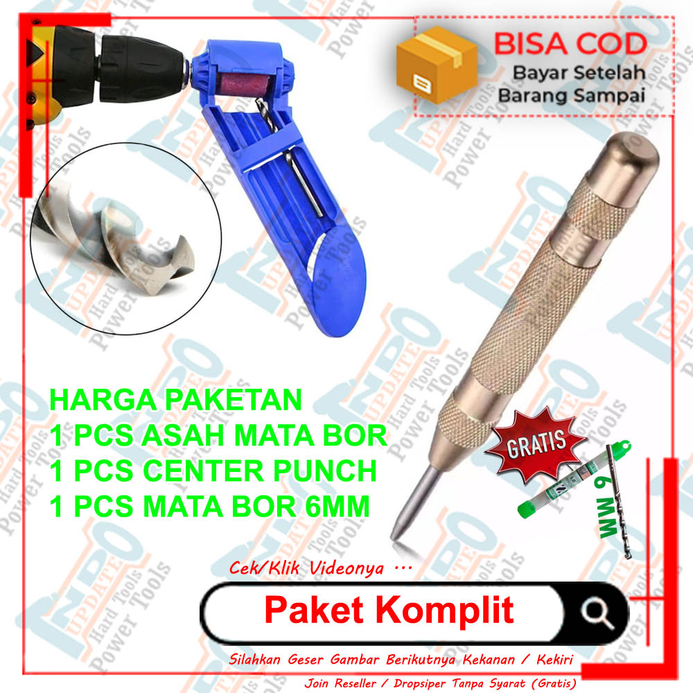 Penanda Titik bor / Automatic Center Punch + Alat Pengasah Mata Bor ...